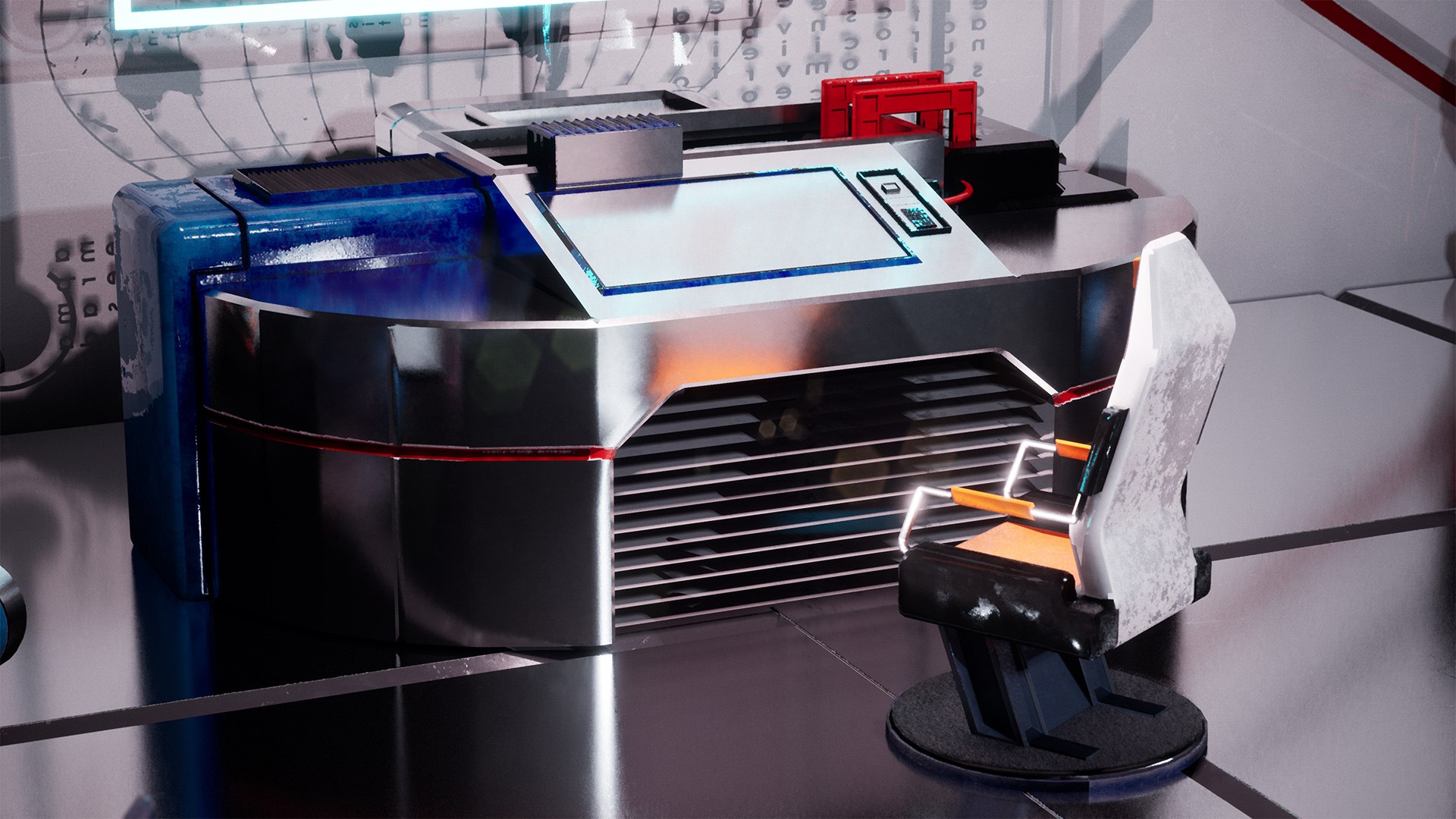 SciFi Office 16 Assets Model - TurboSquid 2109561