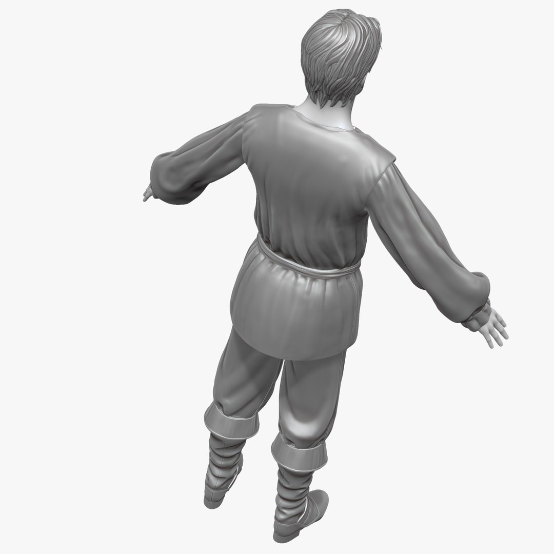 peasant man zbrush 3d model