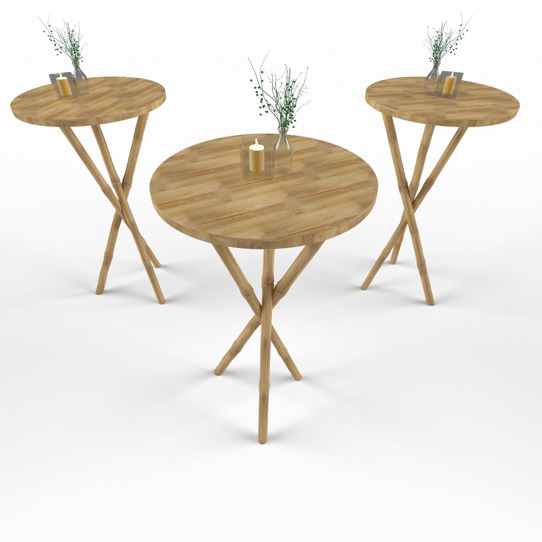 BAMBOO COCKTAIL TABLE 3D model - TurboSquid 1812991
