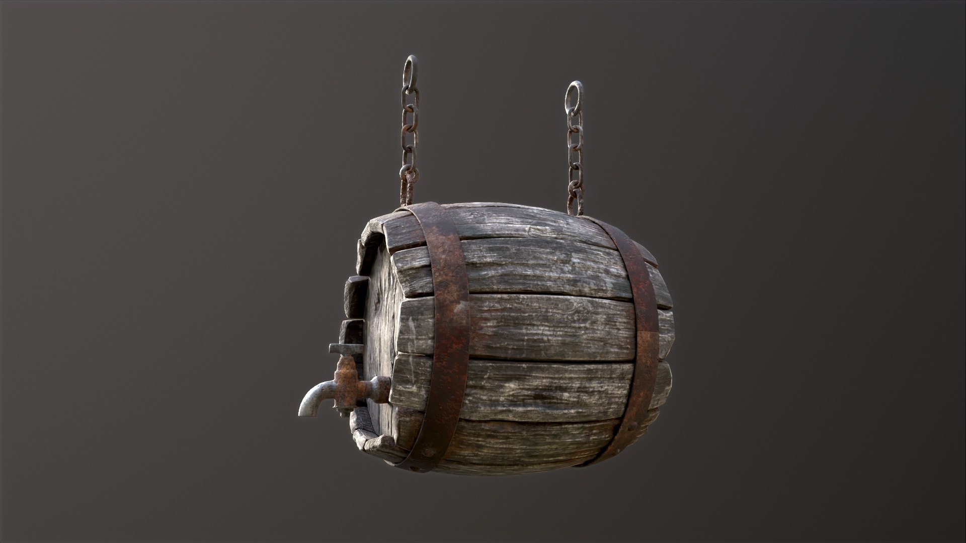 Vintage Beer Barrel Sign 3D - TurboSquid 2098945