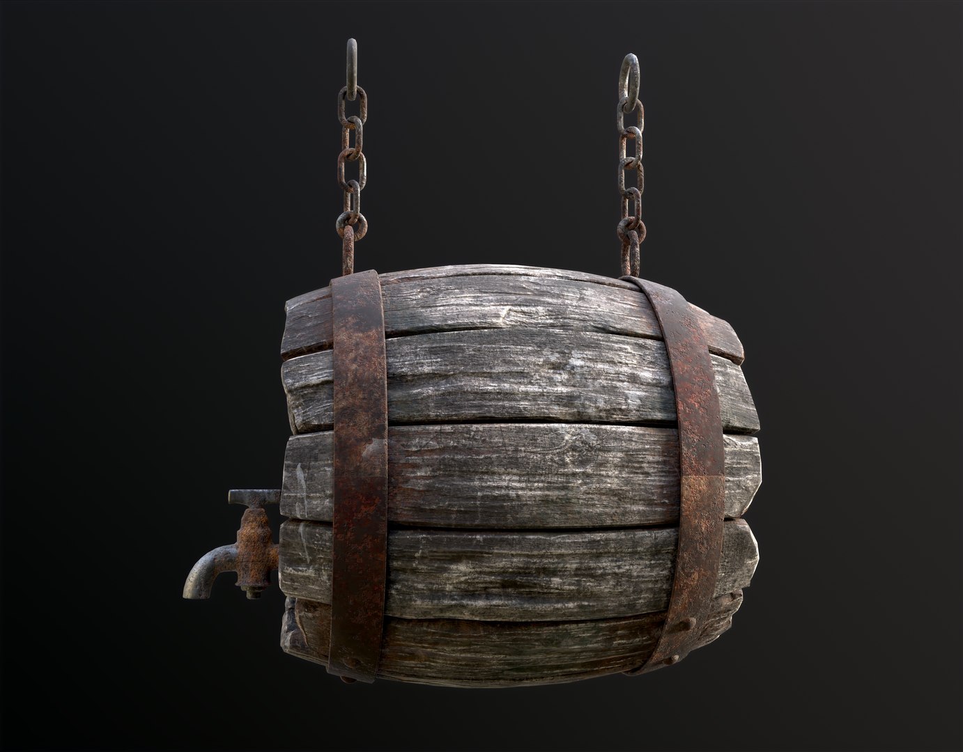 Vintage Beer Barrel Sign 3D - TurboSquid 2098945