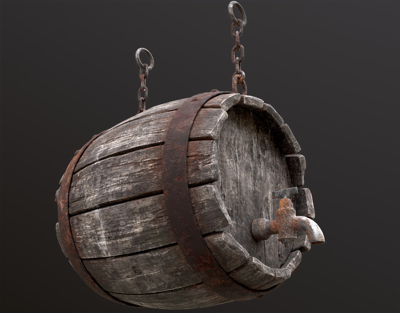 Vintage Beer Barrel Sign 3D - TurboSquid 2098945