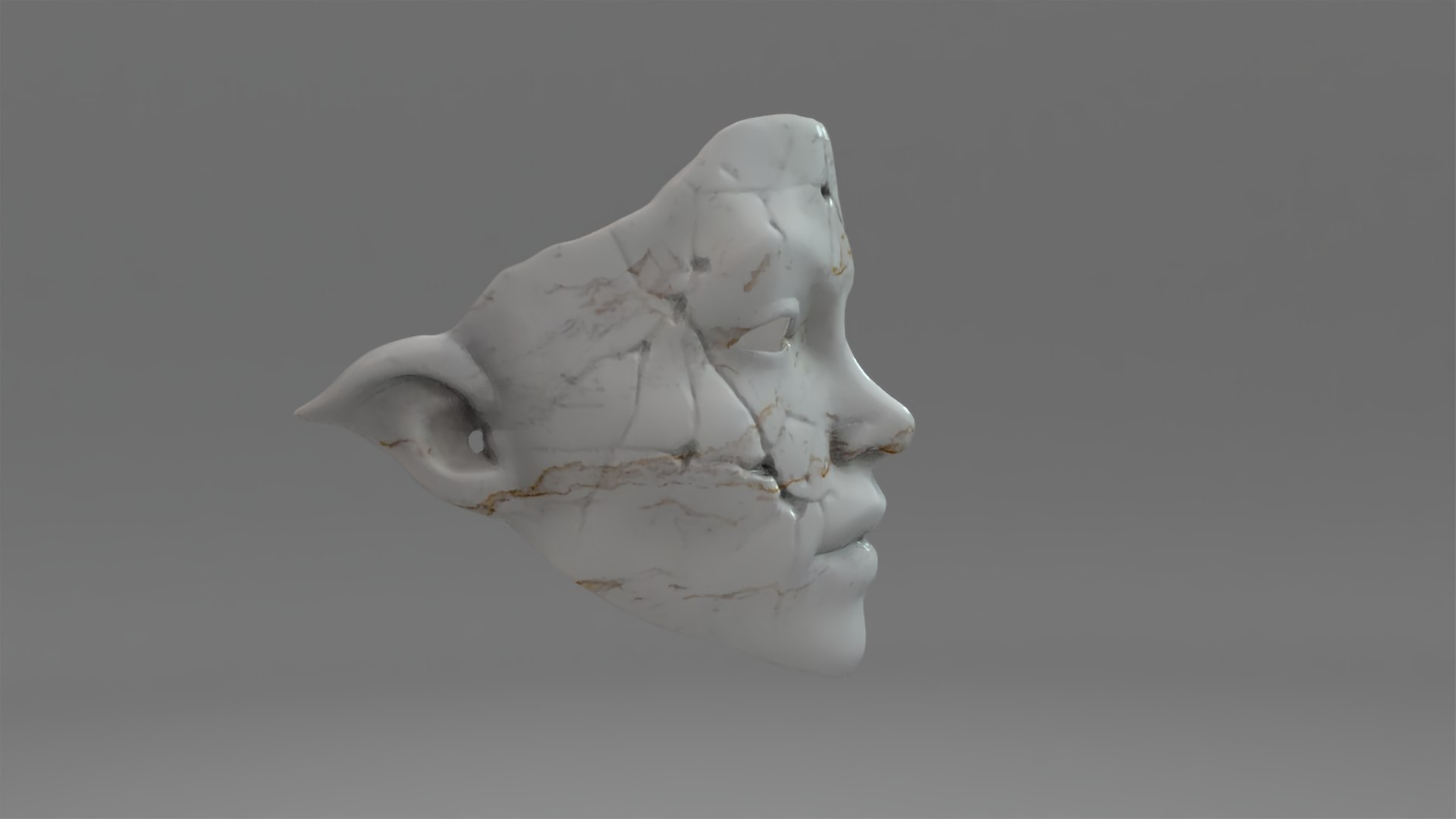 3D Elf Marble Mask Model - TurboSquid 2171838