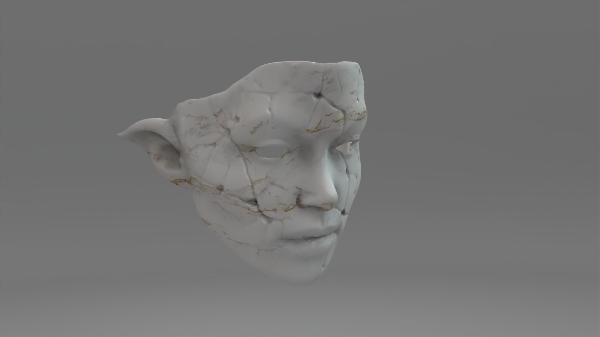3D Elf Marble Mask Model - TurboSquid 2171838