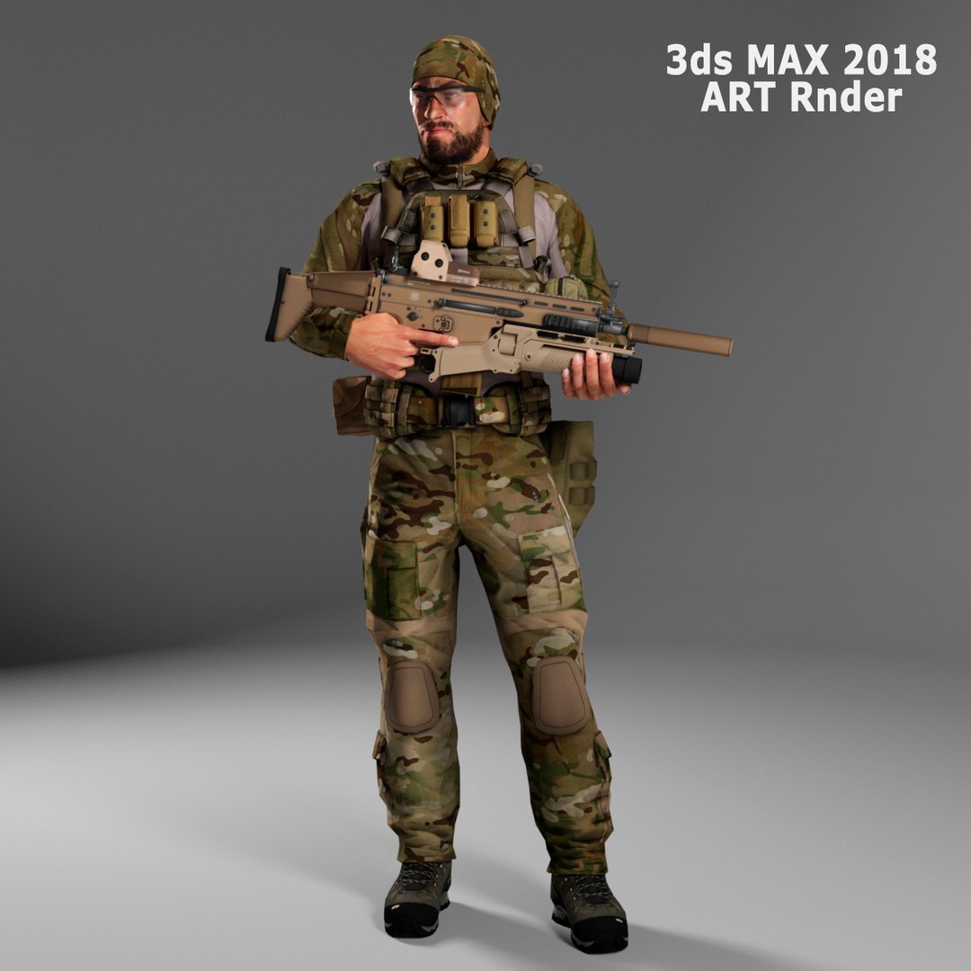 Military soldier rigged 3D model - TurboSquid 1258381
