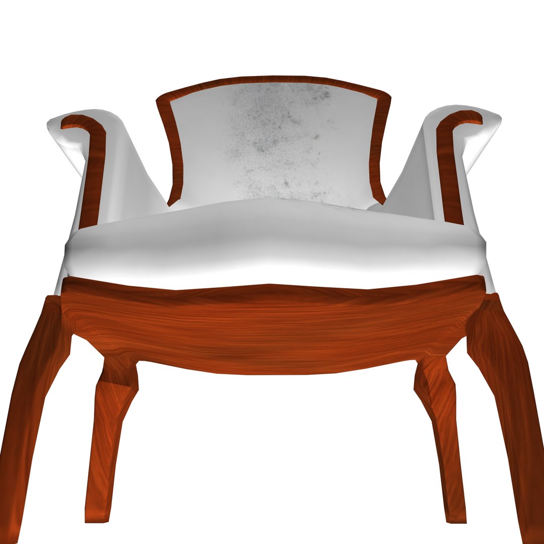 3d Victorian Chair White Model