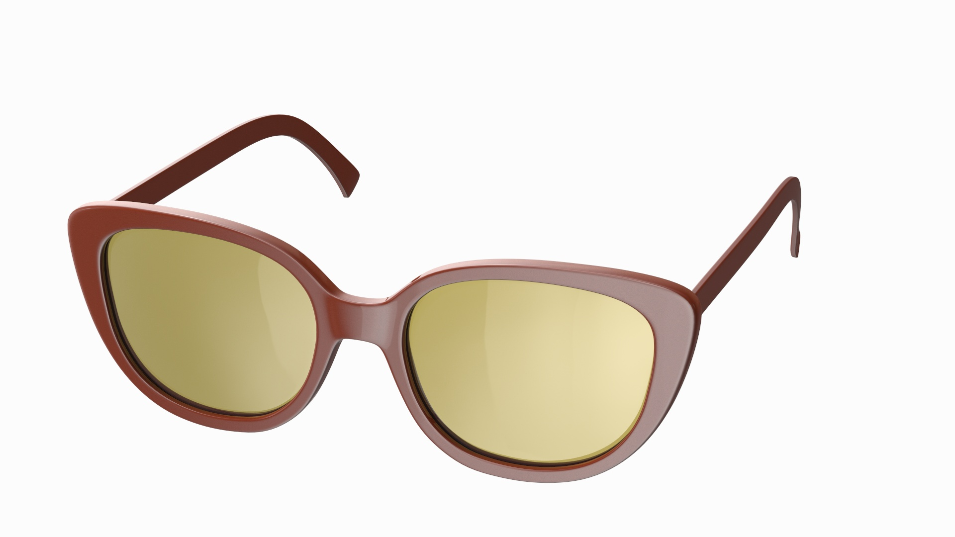 Vintage Cat Eye Sunglasses Brown Model Turbosquid 2137516