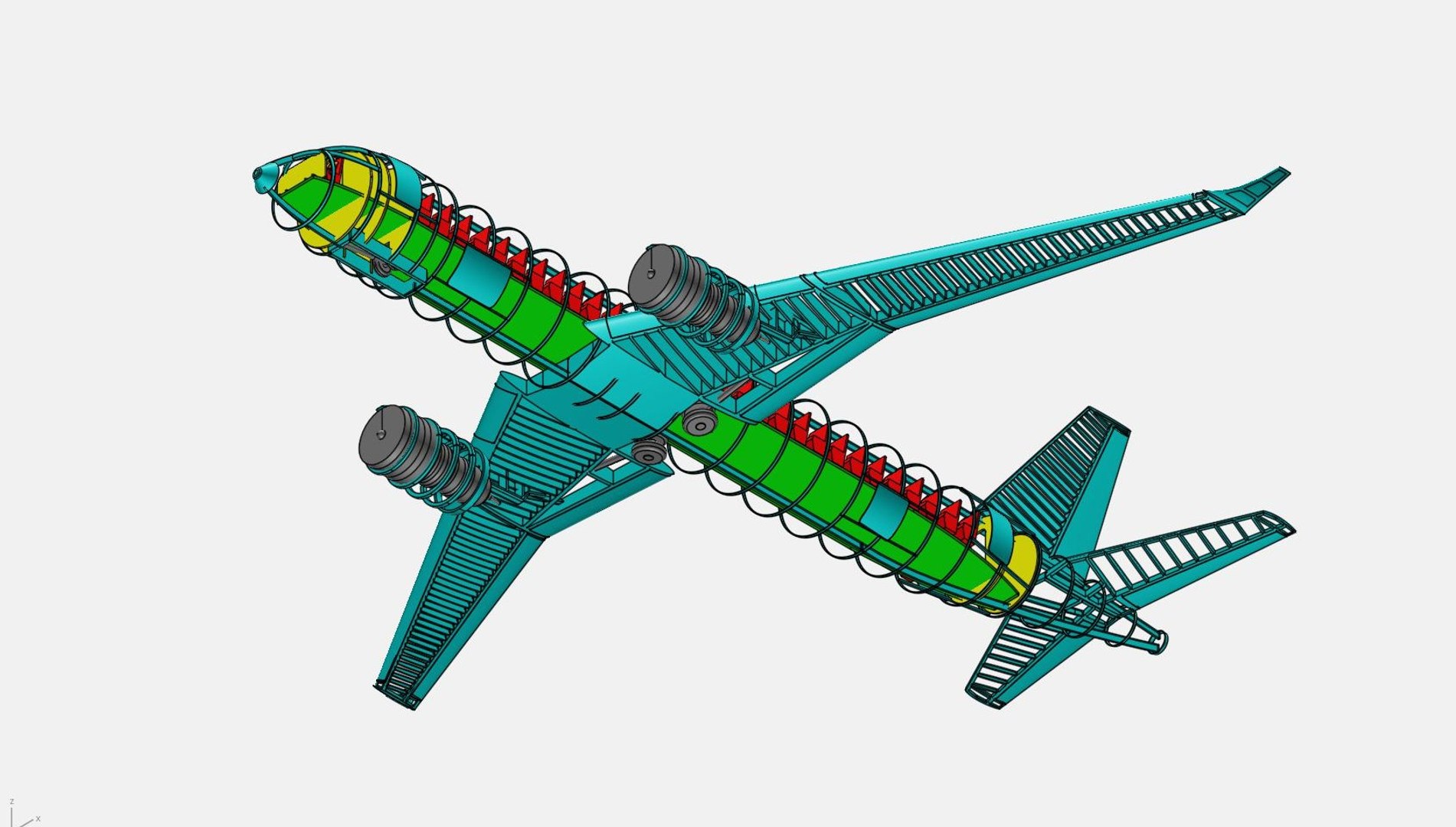 A220-300 Revised Passenger Aircraft Solid Assembly 3D Model ...
