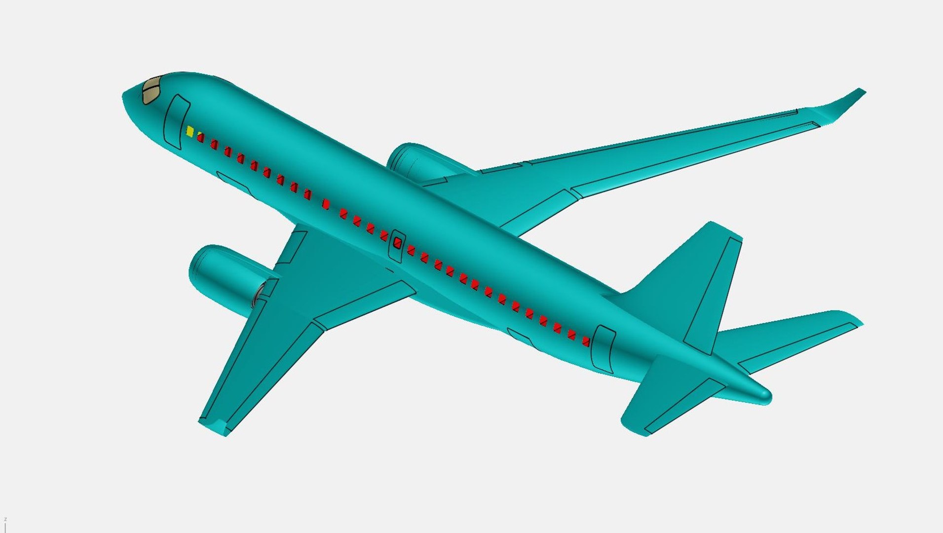 A220-300 Revised Passenger Aircraft Solid Assembly 3D Model ...