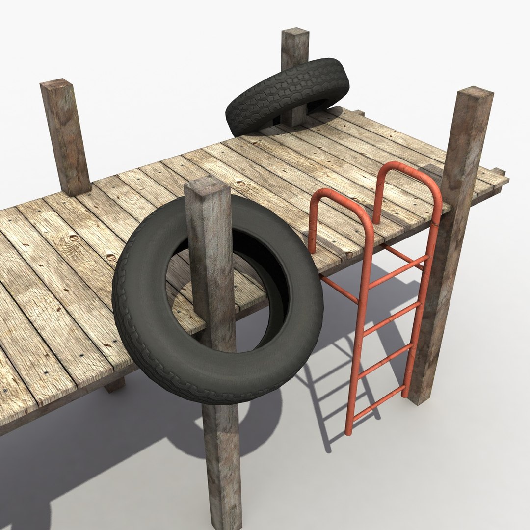 dock modeled 3d obj