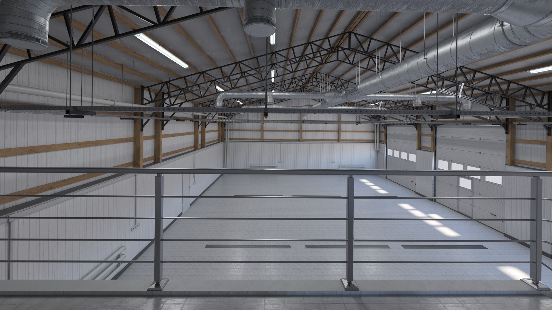 3D Big Garage Empty Interior Vray - TurboSquid 2179700