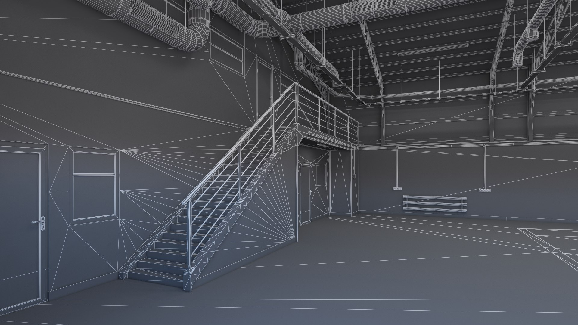 3D Big Garage Empty Interior Vray - TurboSquid 2179700