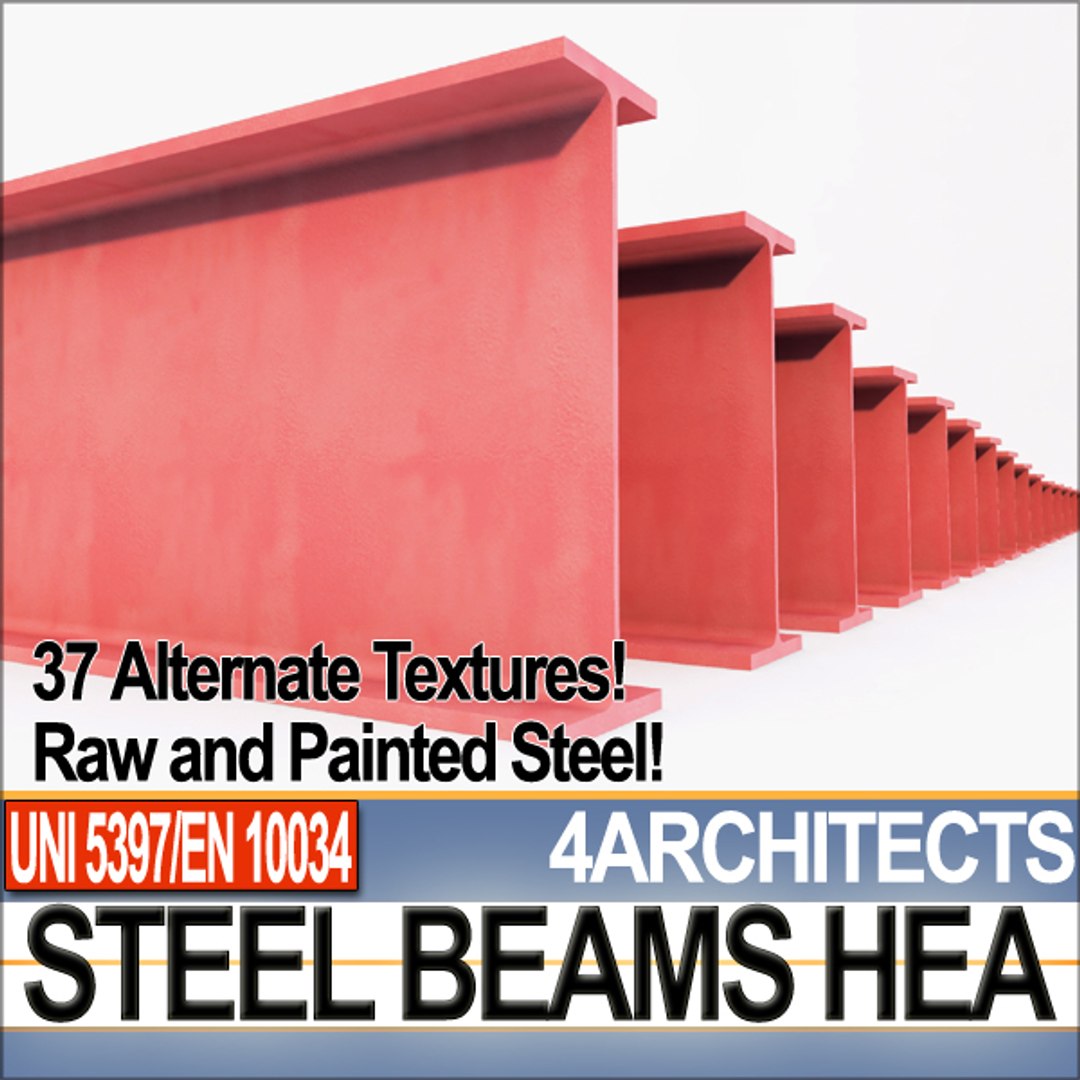 Raw Steel Hea Beams Obj