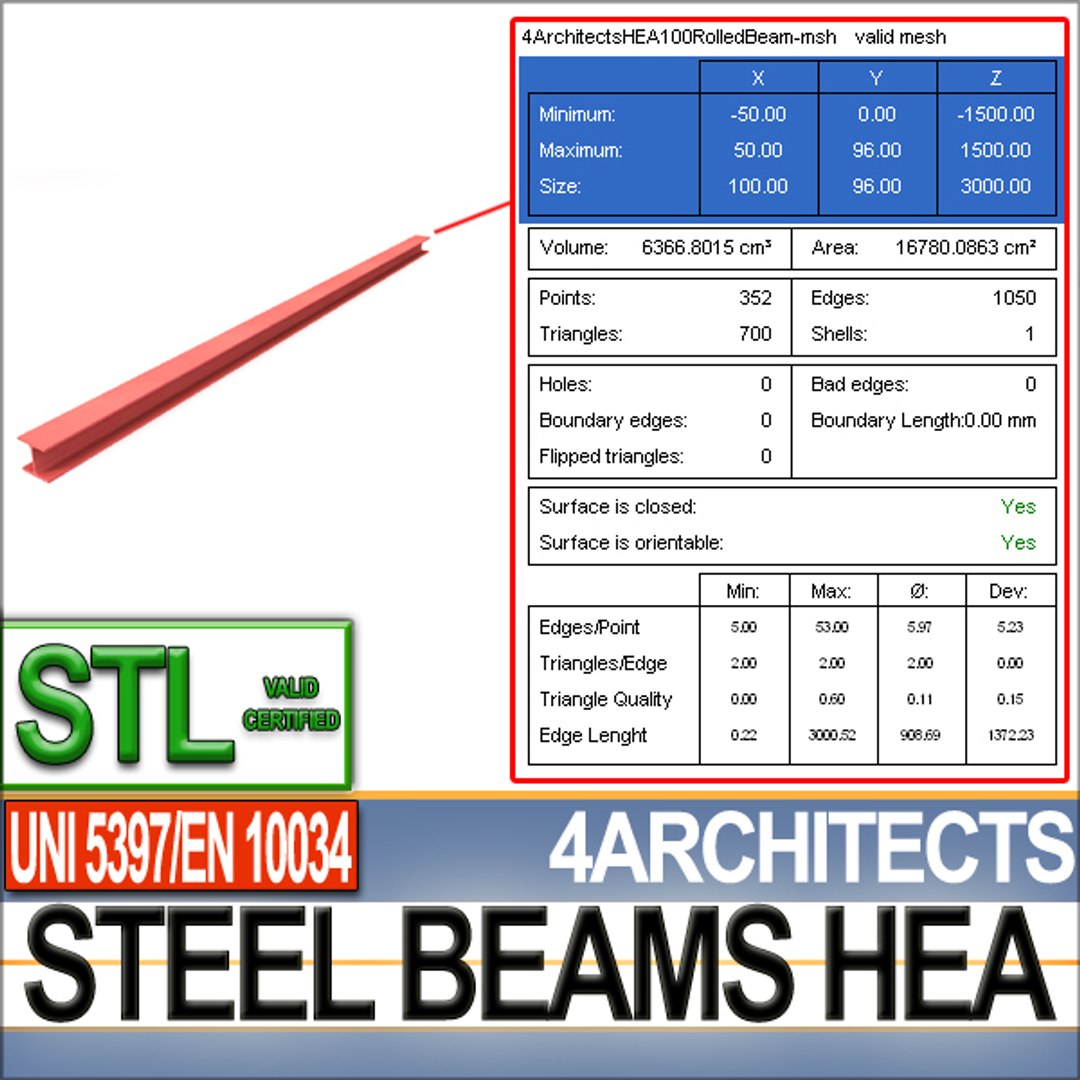 Raw Steel Hea Beams Obj