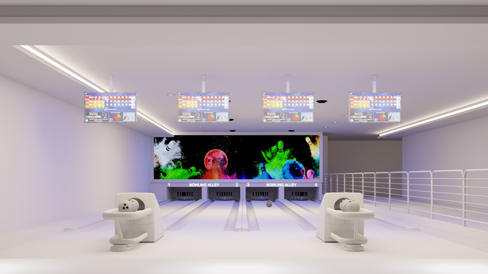 Bowling Lane 3d Model 3D - TurboSquid 2272915