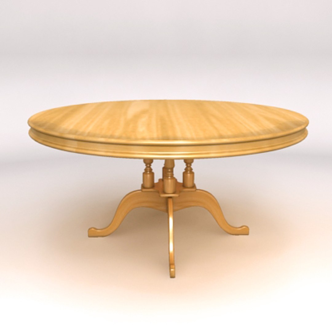 3ds Max Wooden Dining Table