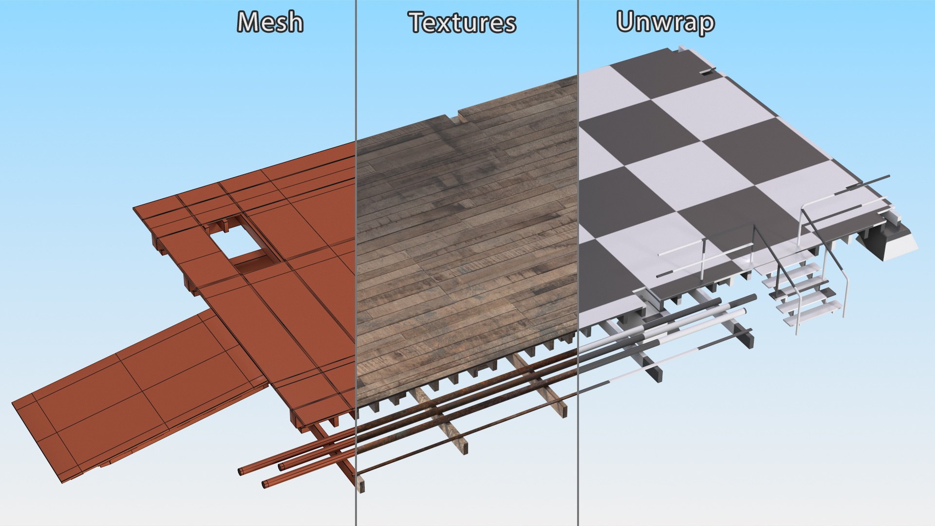 Wooden Terrace for Oil Derrick 3D model - TurboSquid 1988223