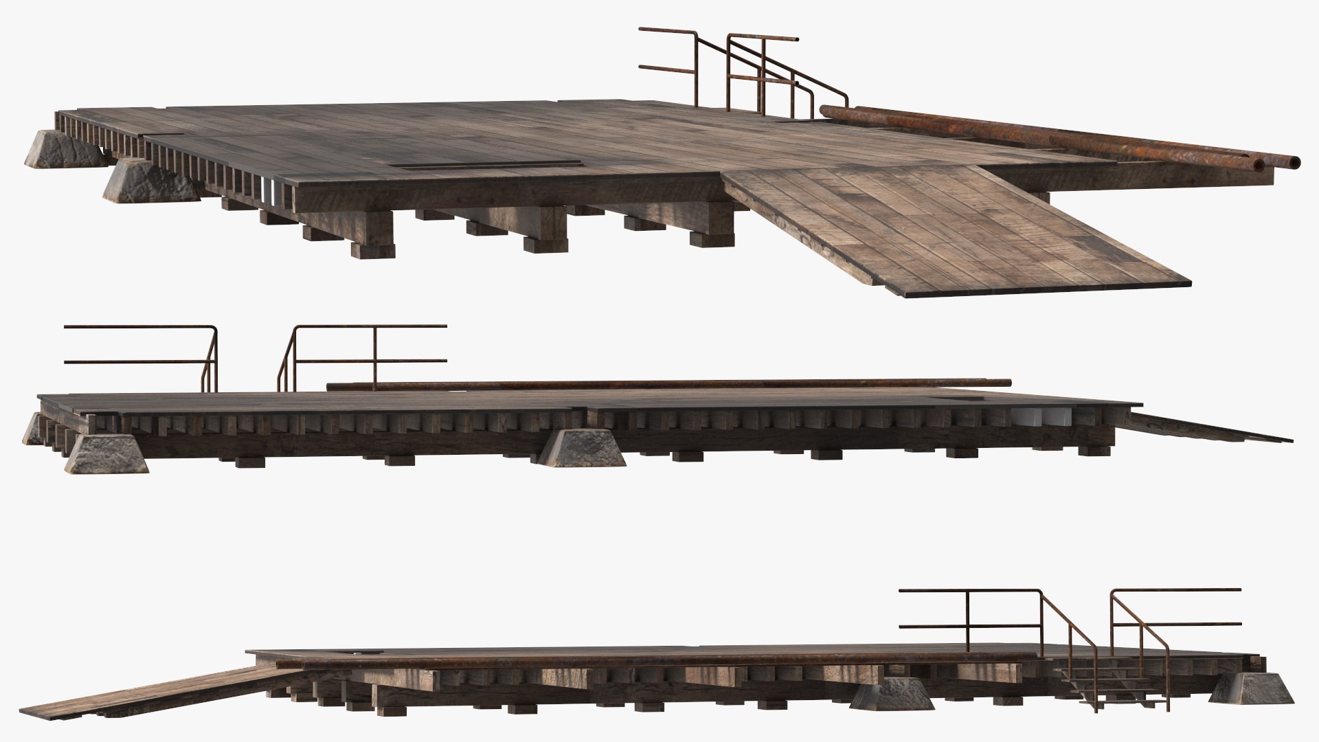 Wooden Terrace for Oil Derrick 3D model - TurboSquid 1988223