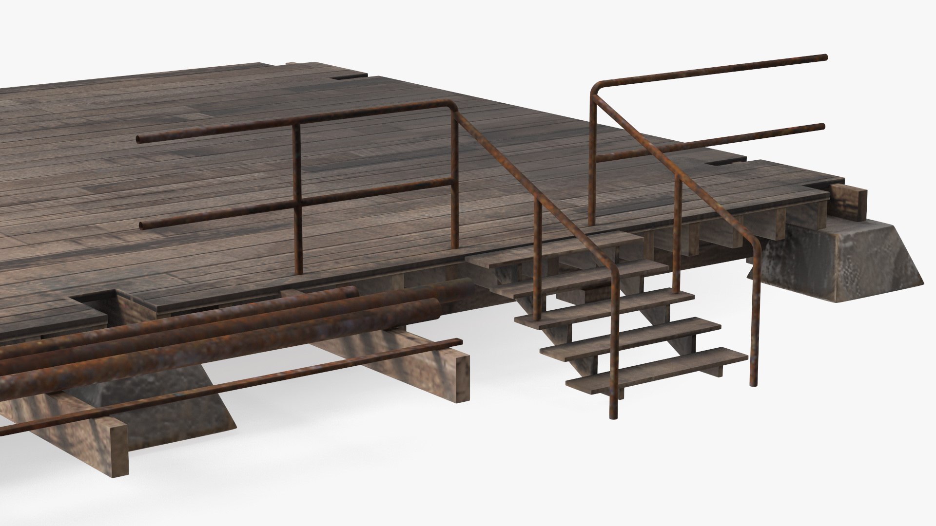 Wooden Terrace for Oil Derrick 3D model - TurboSquid 1988223