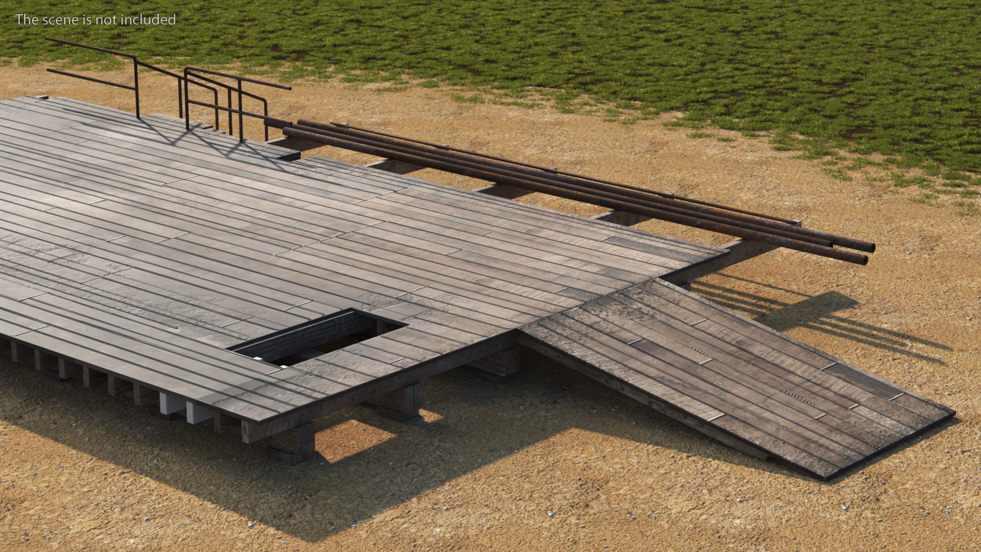 Wooden Terrace for Oil Derrick 3D model - TurboSquid 1988223