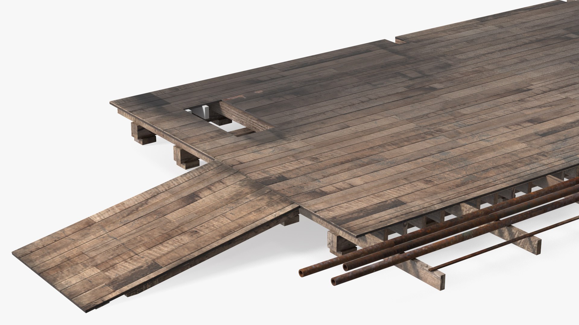 Wooden Terrace for Oil Derrick 3D model - TurboSquid 1988223