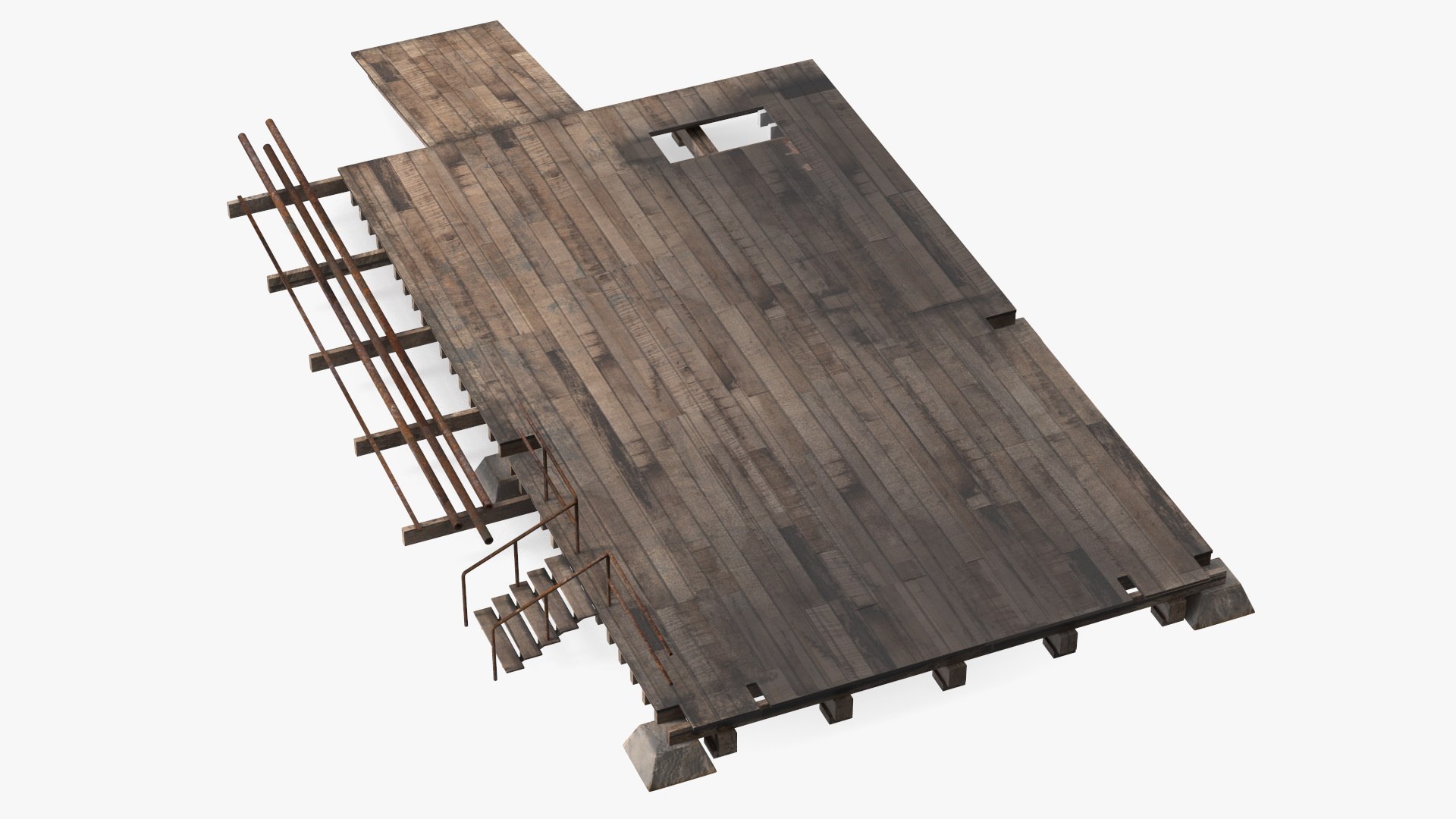 Wooden Terrace for Oil Derrick 3D model - TurboSquid 1988223