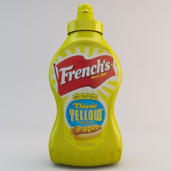 3d french s mustard bottle model