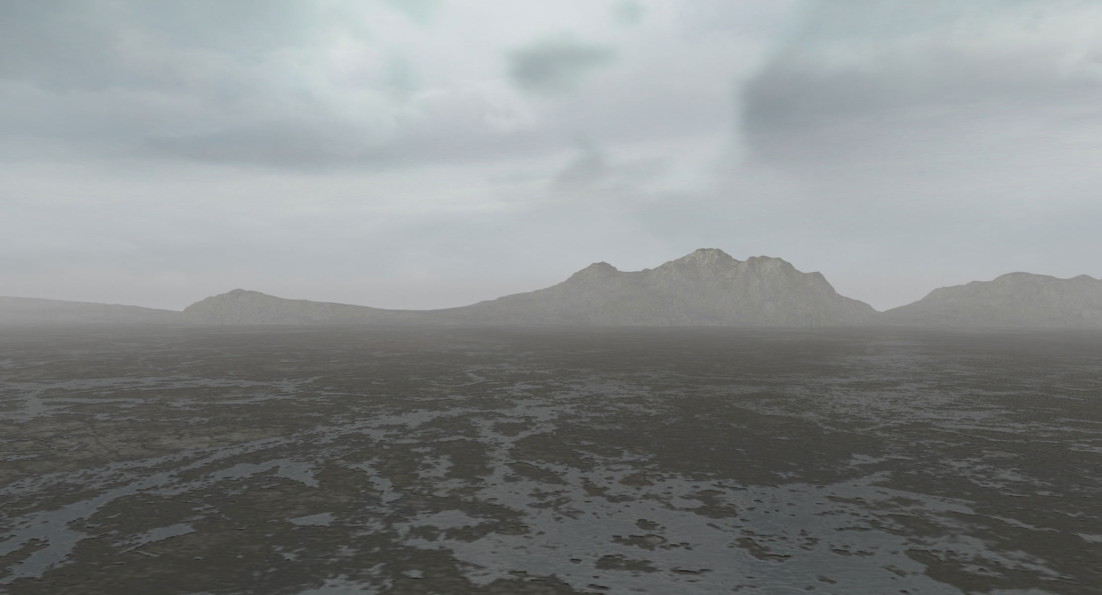 landscape horizon terrain 3d model