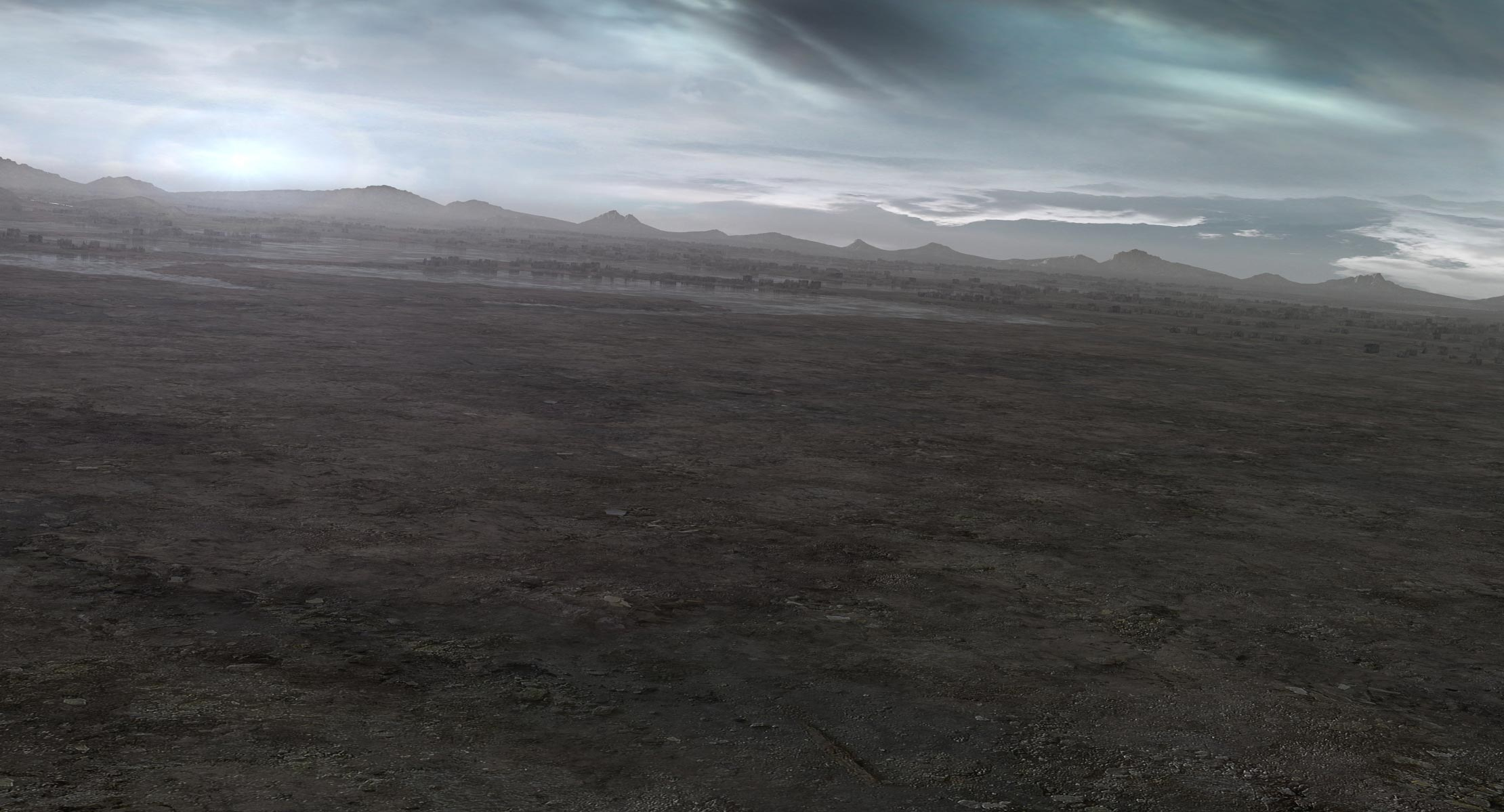 landscape horizon terrain 3d model