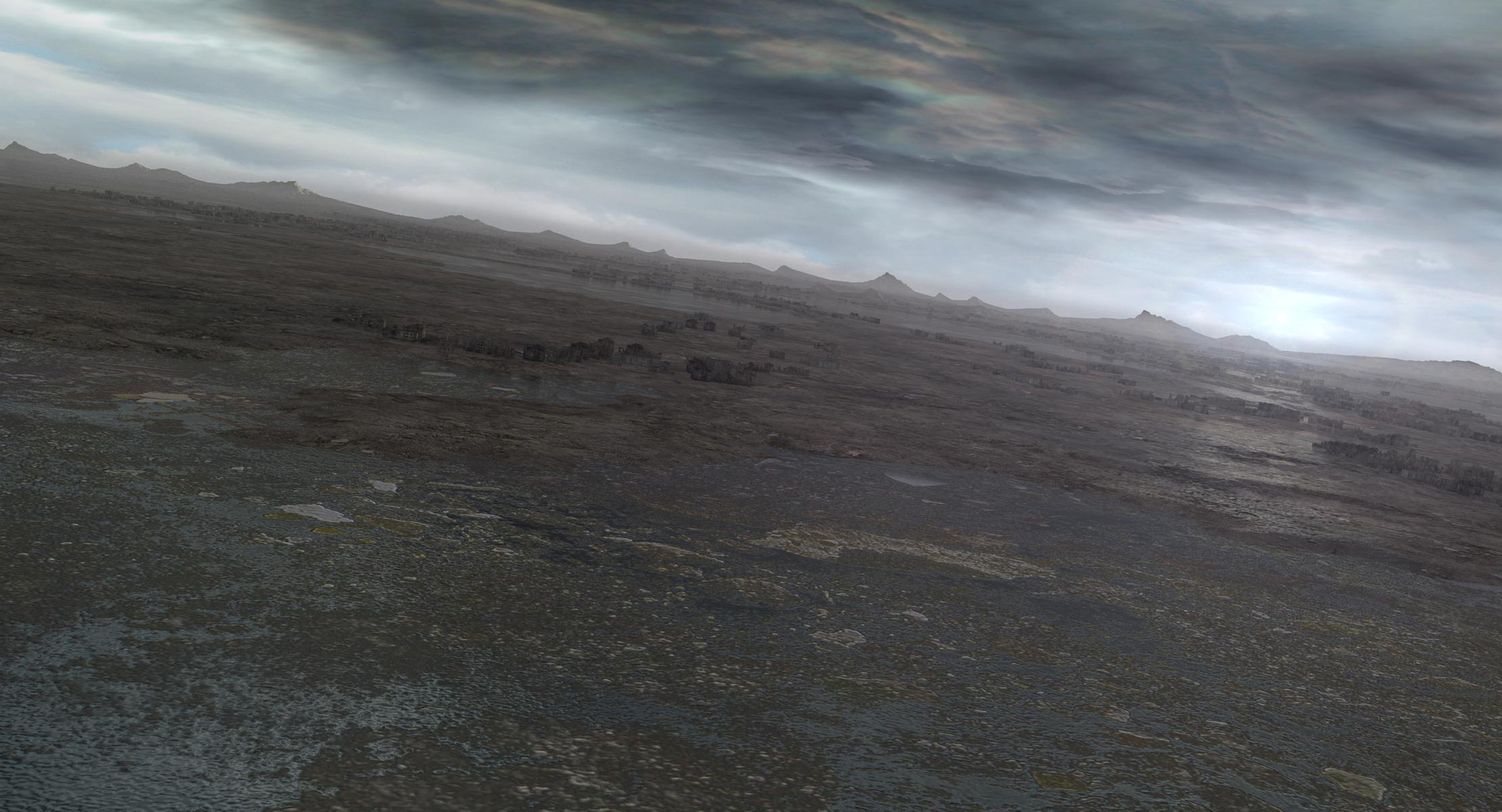 landscape horizon terrain 3d model