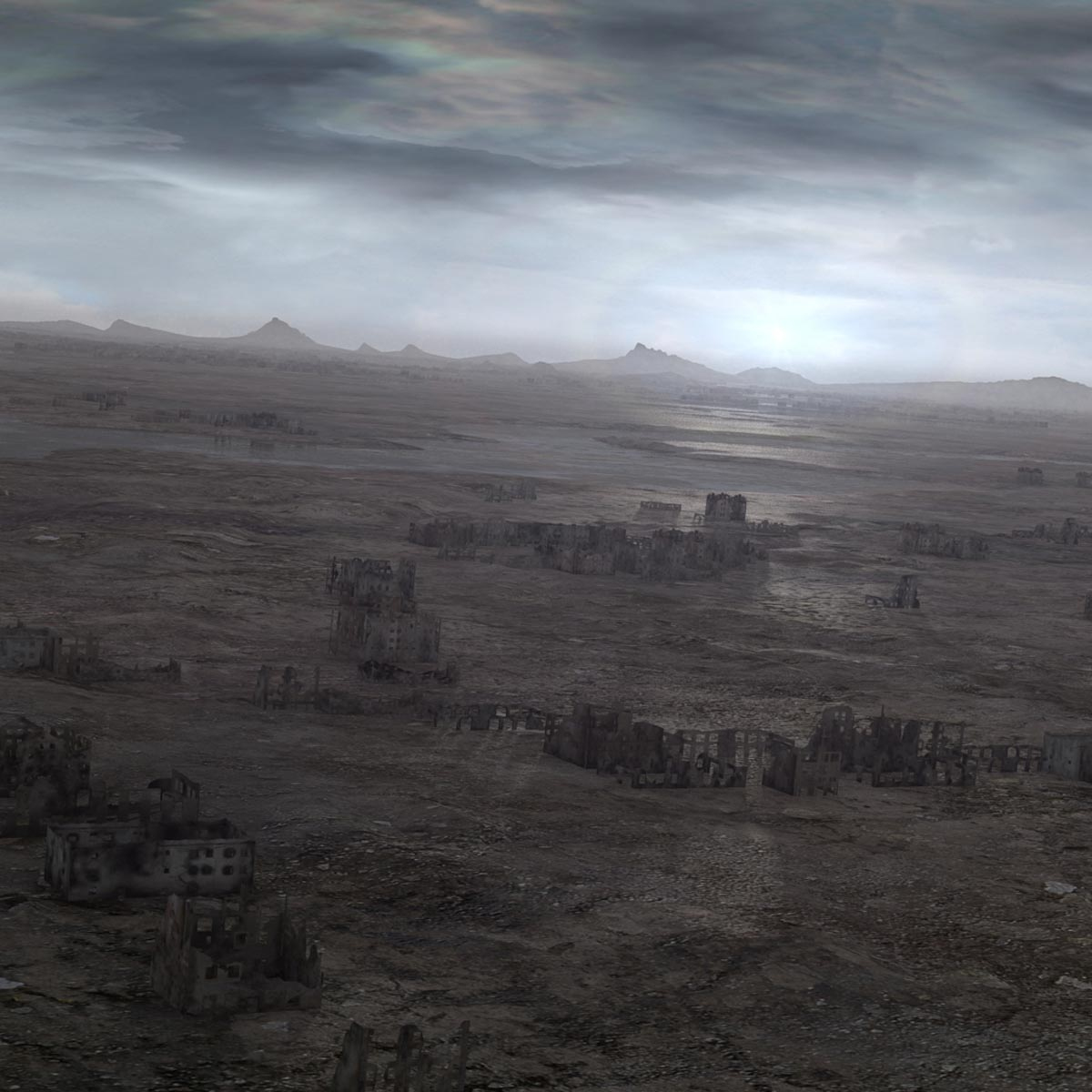 landscape horizon terrain 3d model