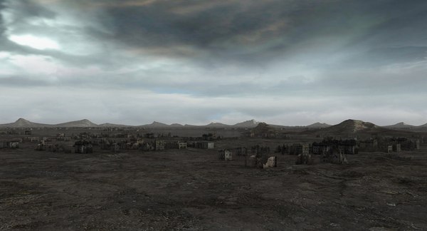 landscape horizon terrain 3d model