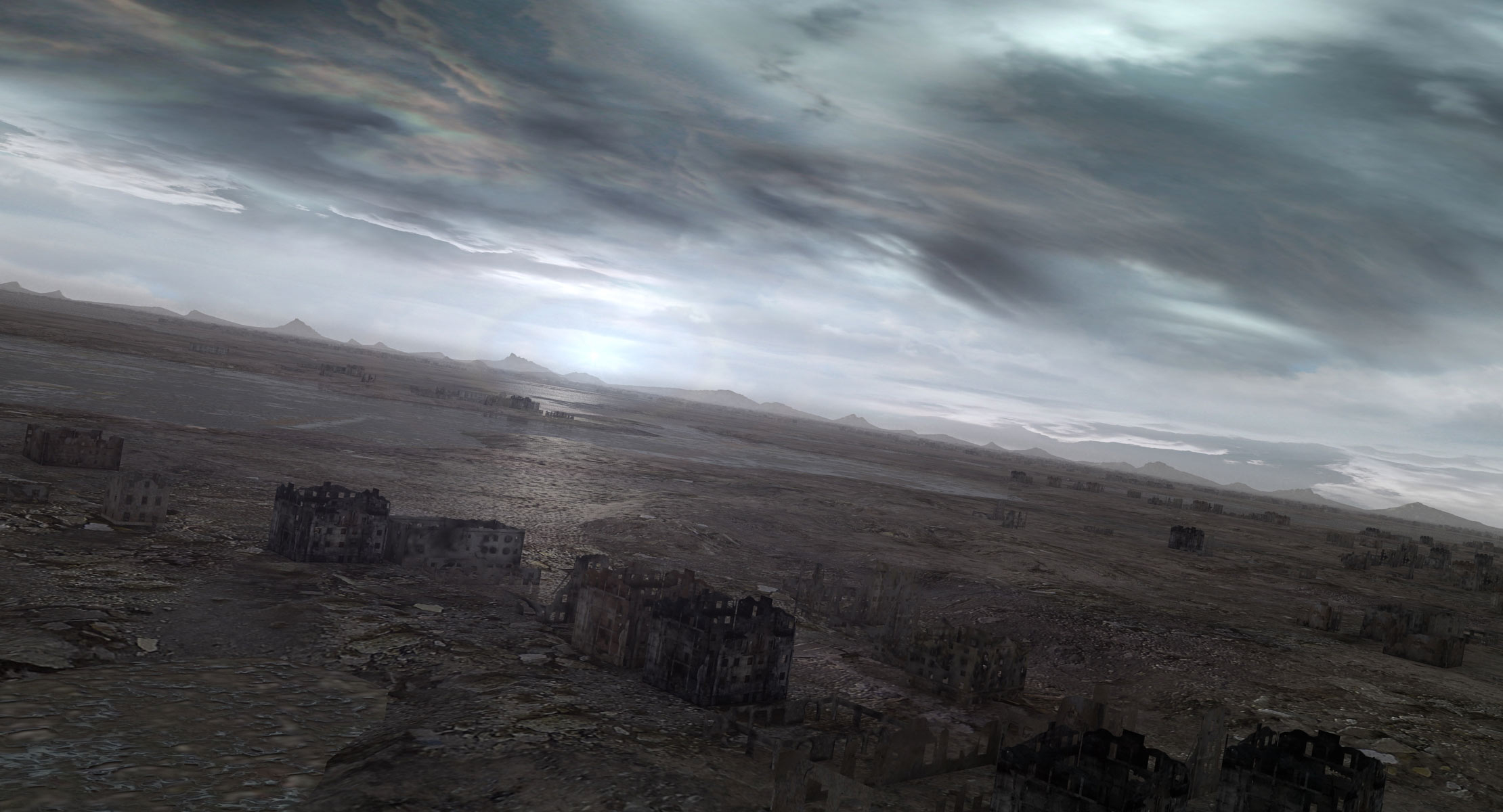 landscape horizon terrain 3d model