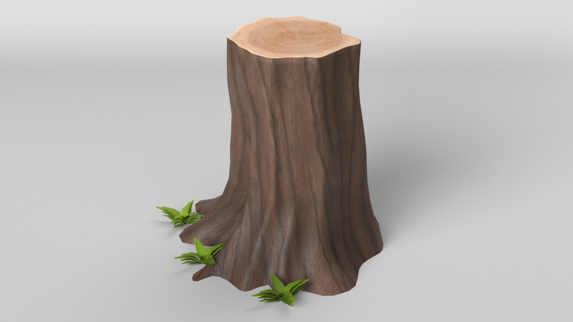3D Cartoon Tree Stump - TurboSquid 1551049