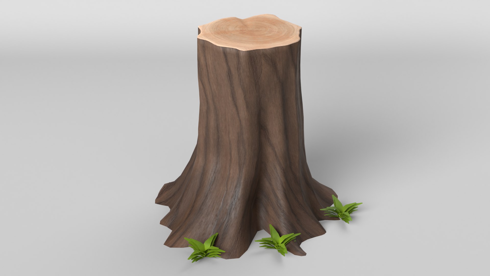 3D Cartoon Tree Stump - TurboSquid 1551049