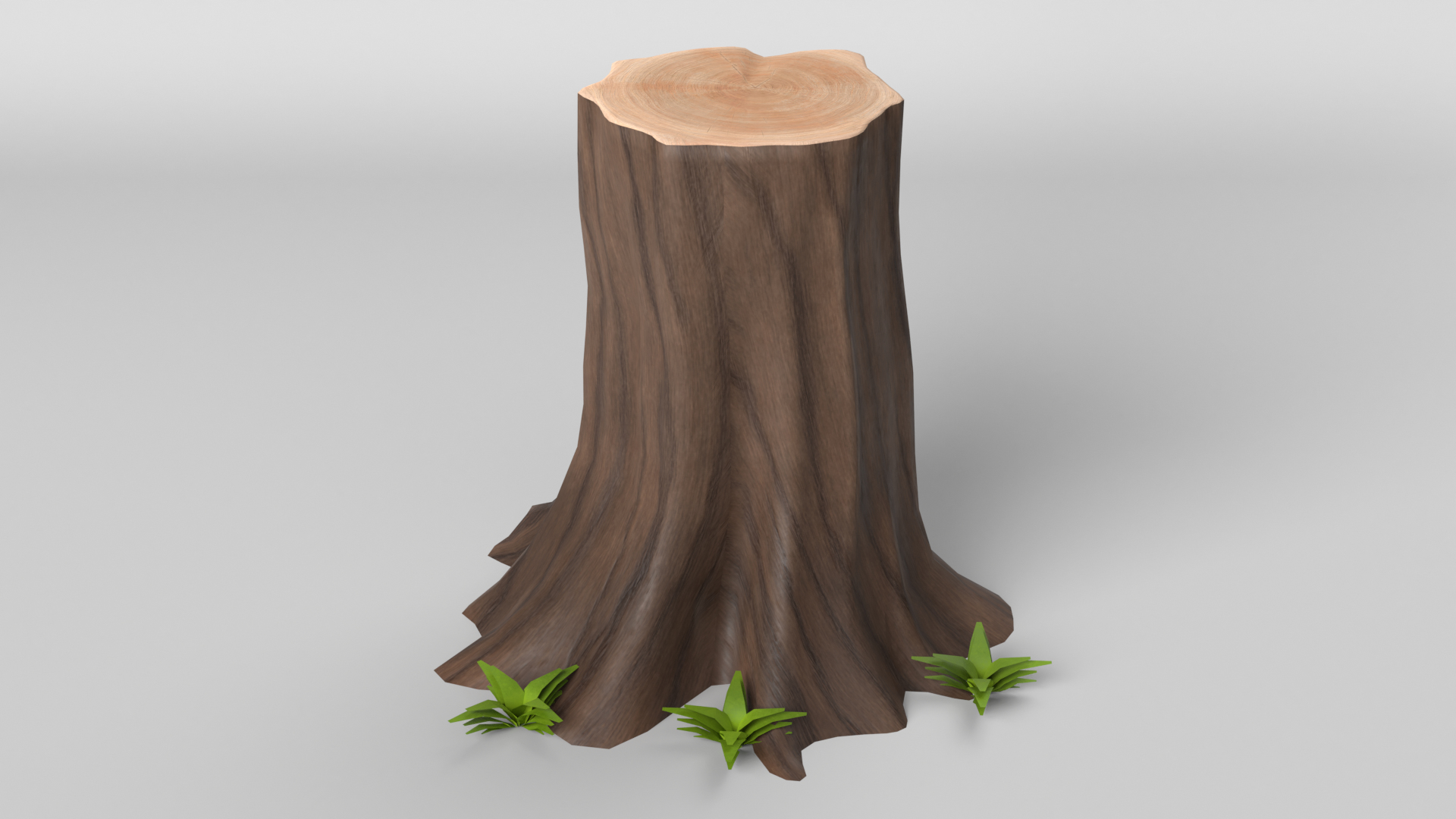 3D Cartoon Tree Stump - TurboSquid 1551049