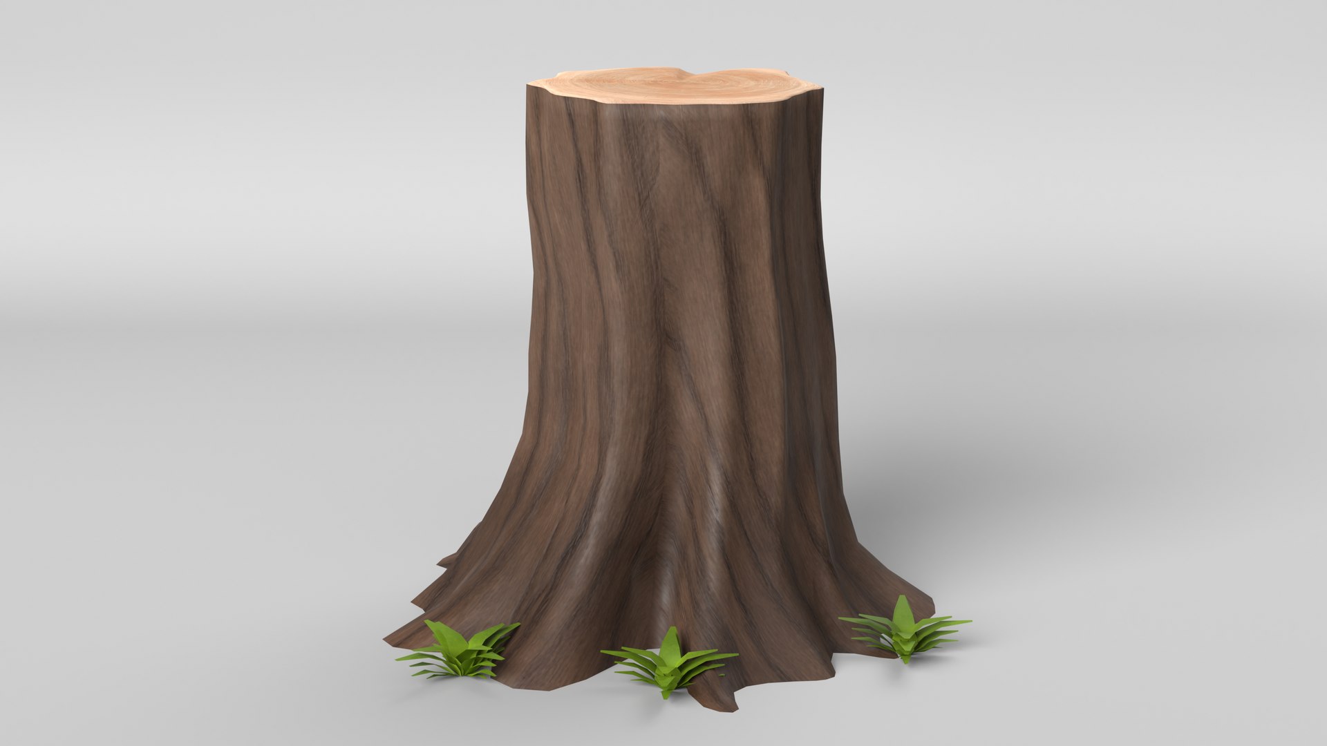 3D Cartoon Tree Stump - TurboSquid 1551049