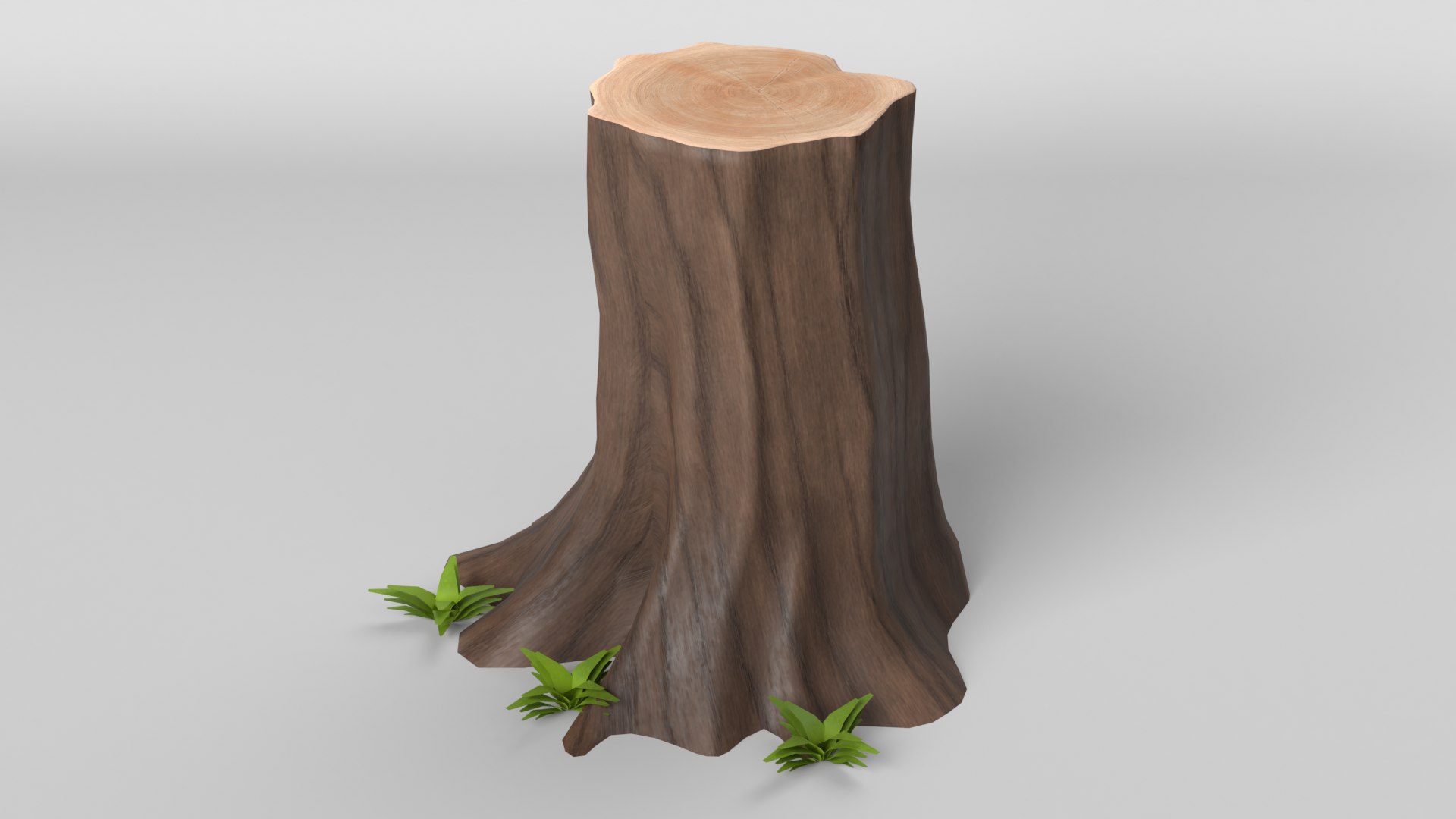 3D Cartoon Tree Stump - TurboSquid 1551049