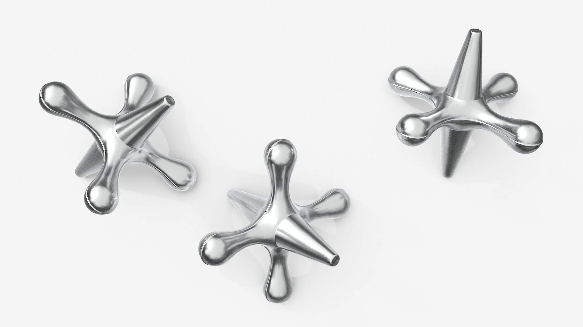 3D Model Metallic Jacks Silver - TurboSquid 2286855