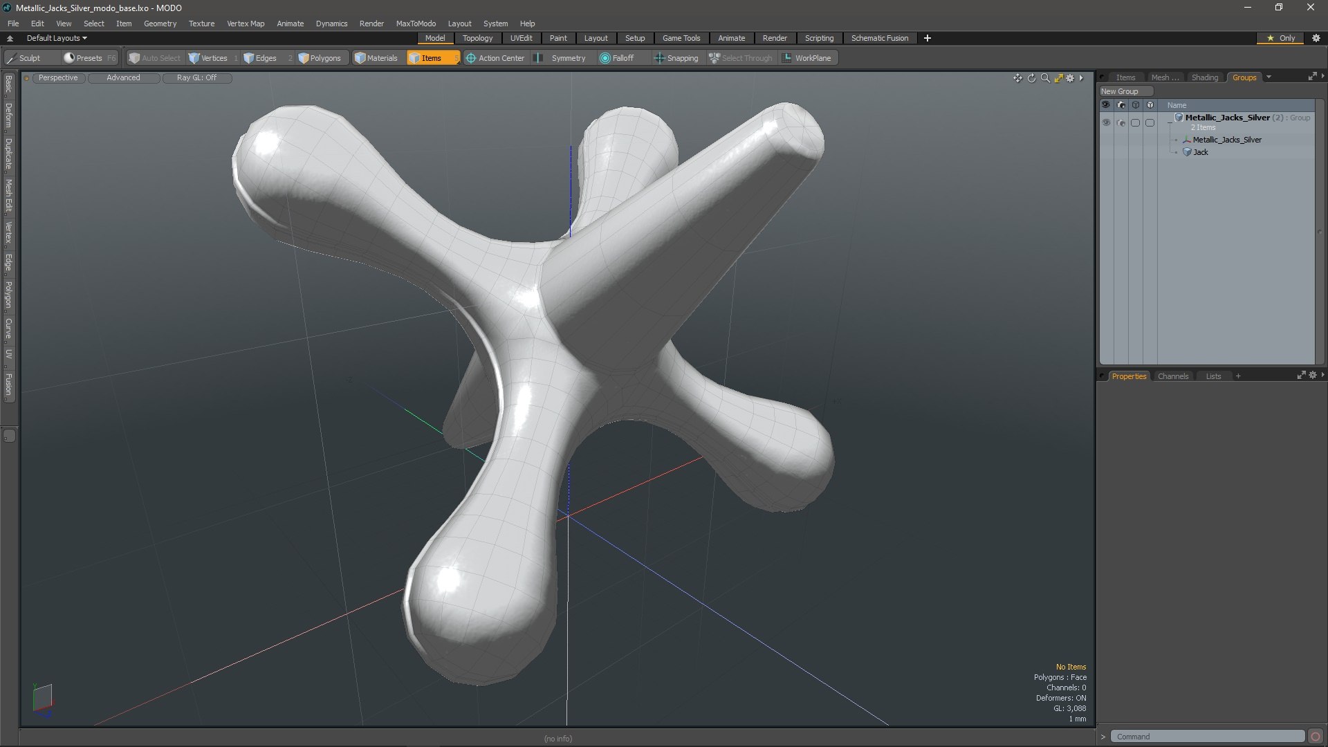 3D Model Metallic Jacks Silver - TurboSquid 2286855
