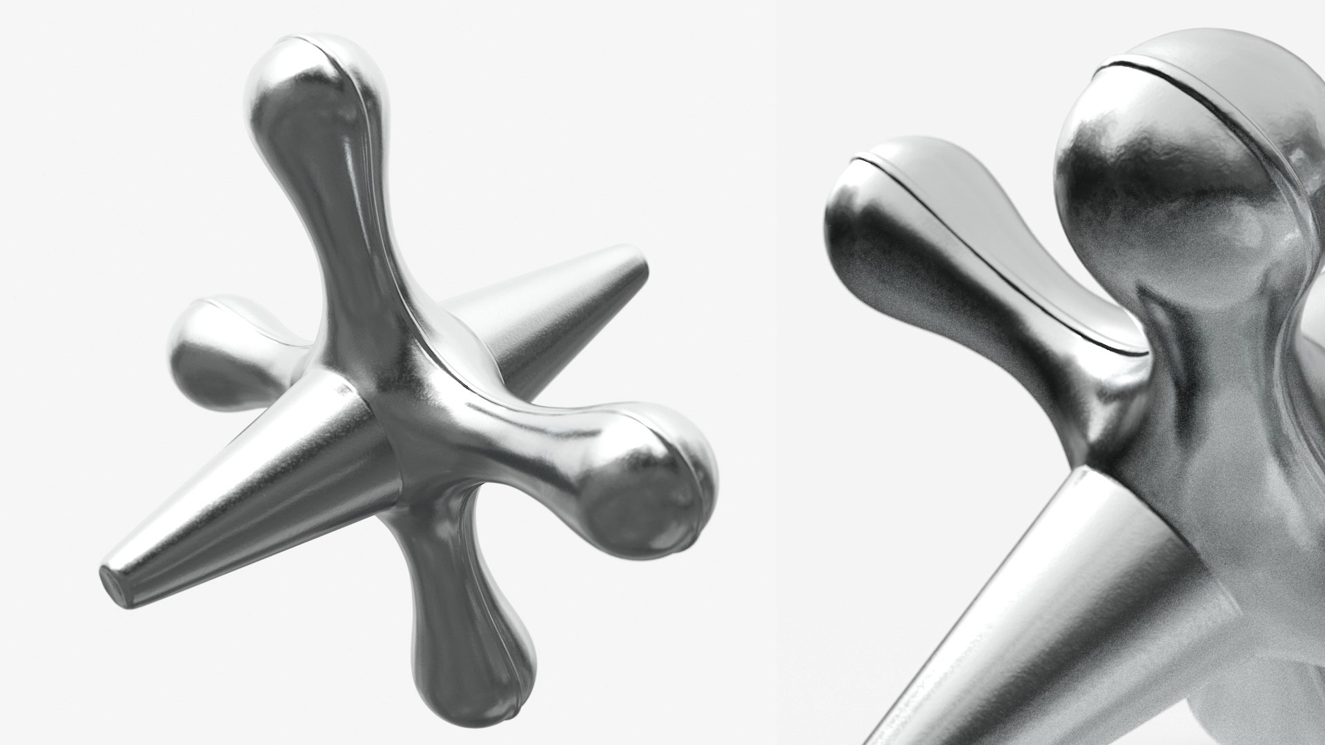 3D Model Metallic Jacks Silver - TurboSquid 2286855