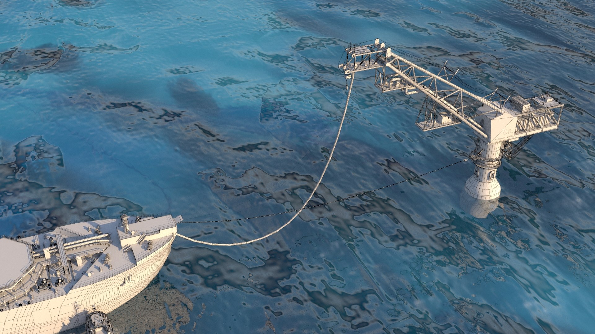 Oil Tanker At The Berth With Tugs 3D - TurboSquid 1815606