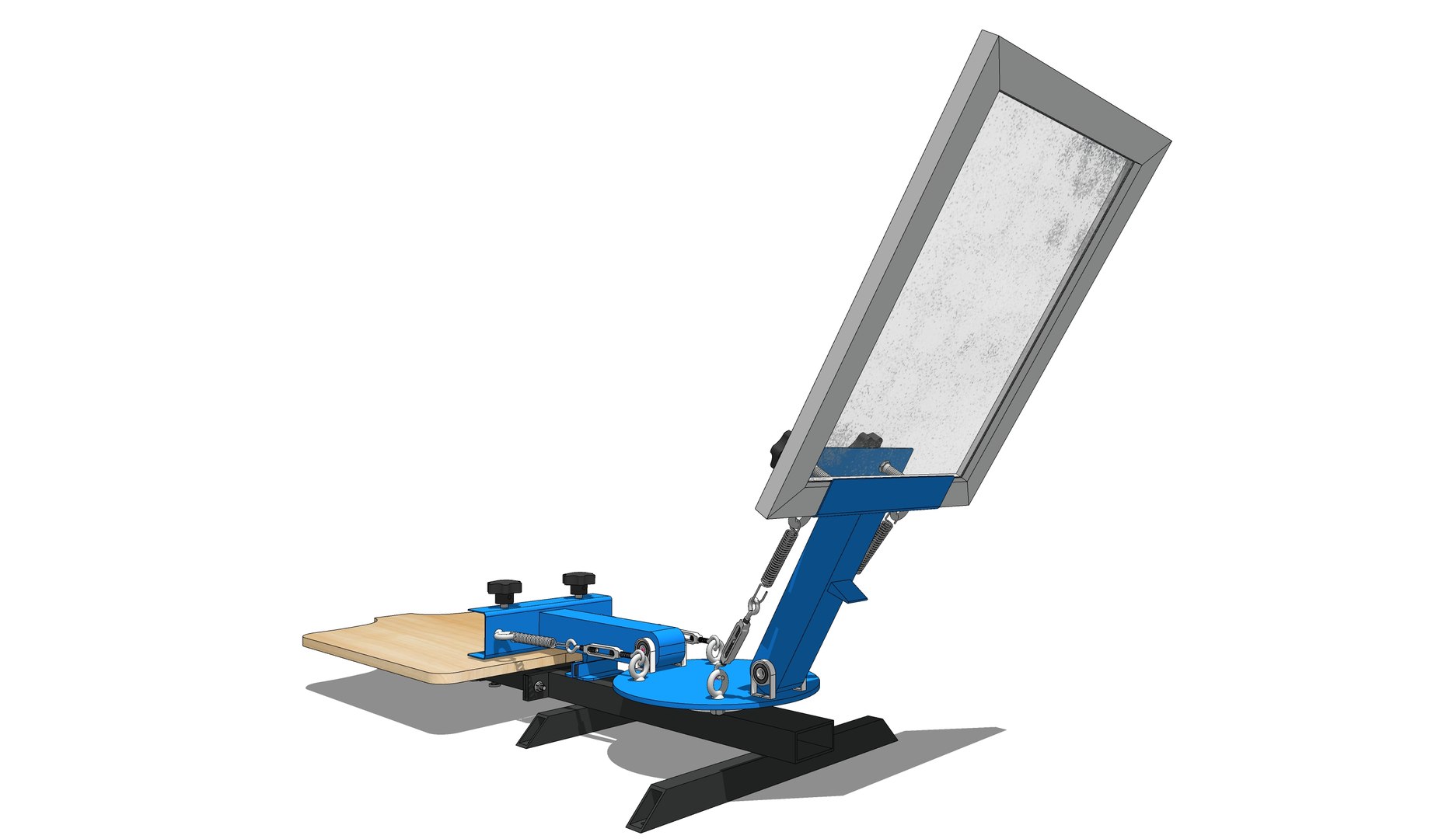 3D Screen Printing Shirt Press - 2 Screen - SingleArm - TurboSquid 2103117