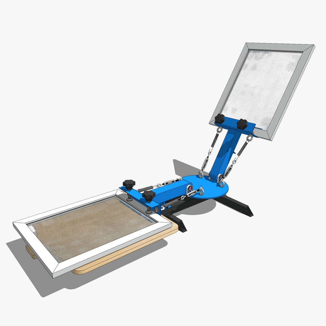 3D Screen Printing Shirt Press - 2 Screen - SingleArm - TurboSquid 2103117