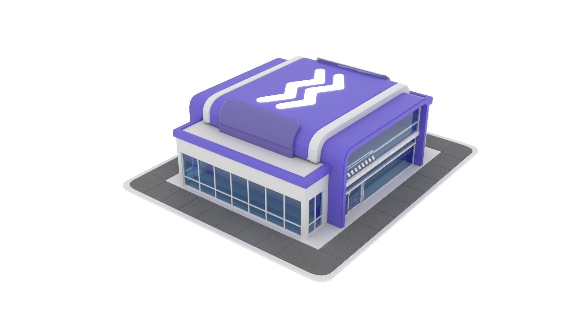 Sci-Fi Horoscope Building Aquarius 3D Model - TurboSquid 2358820