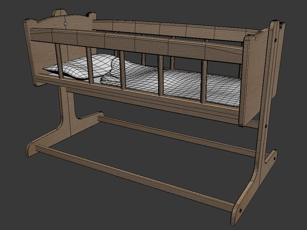 baby cradle 3d model