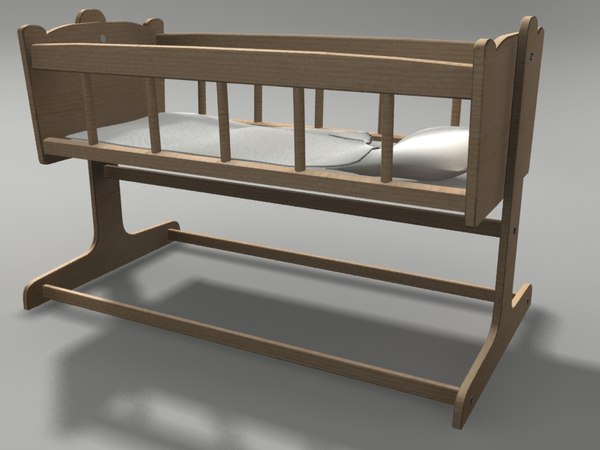 baby cradle 3d model