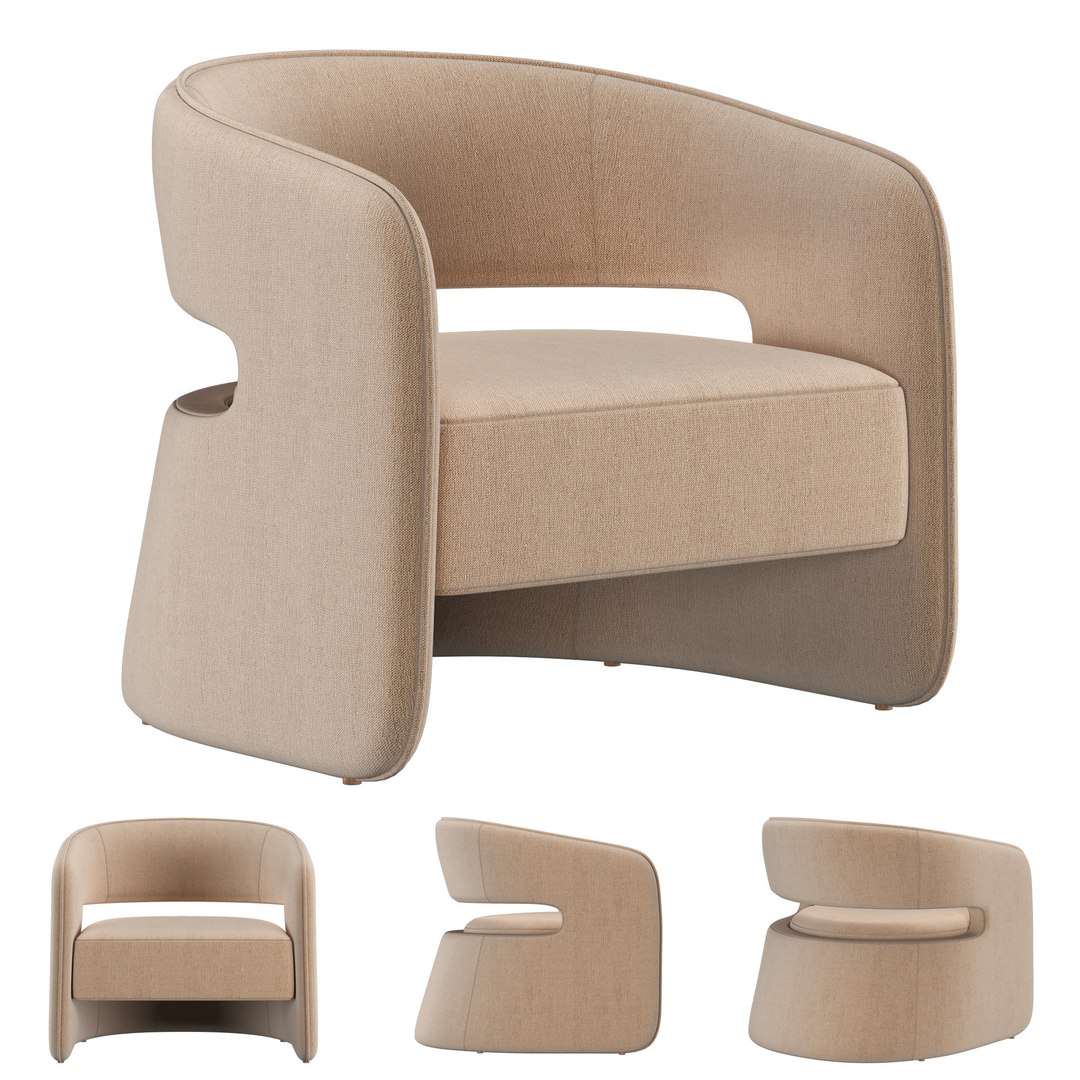 GIA OPEN-BACK CHAIR 3D - TurboSquid 2185459