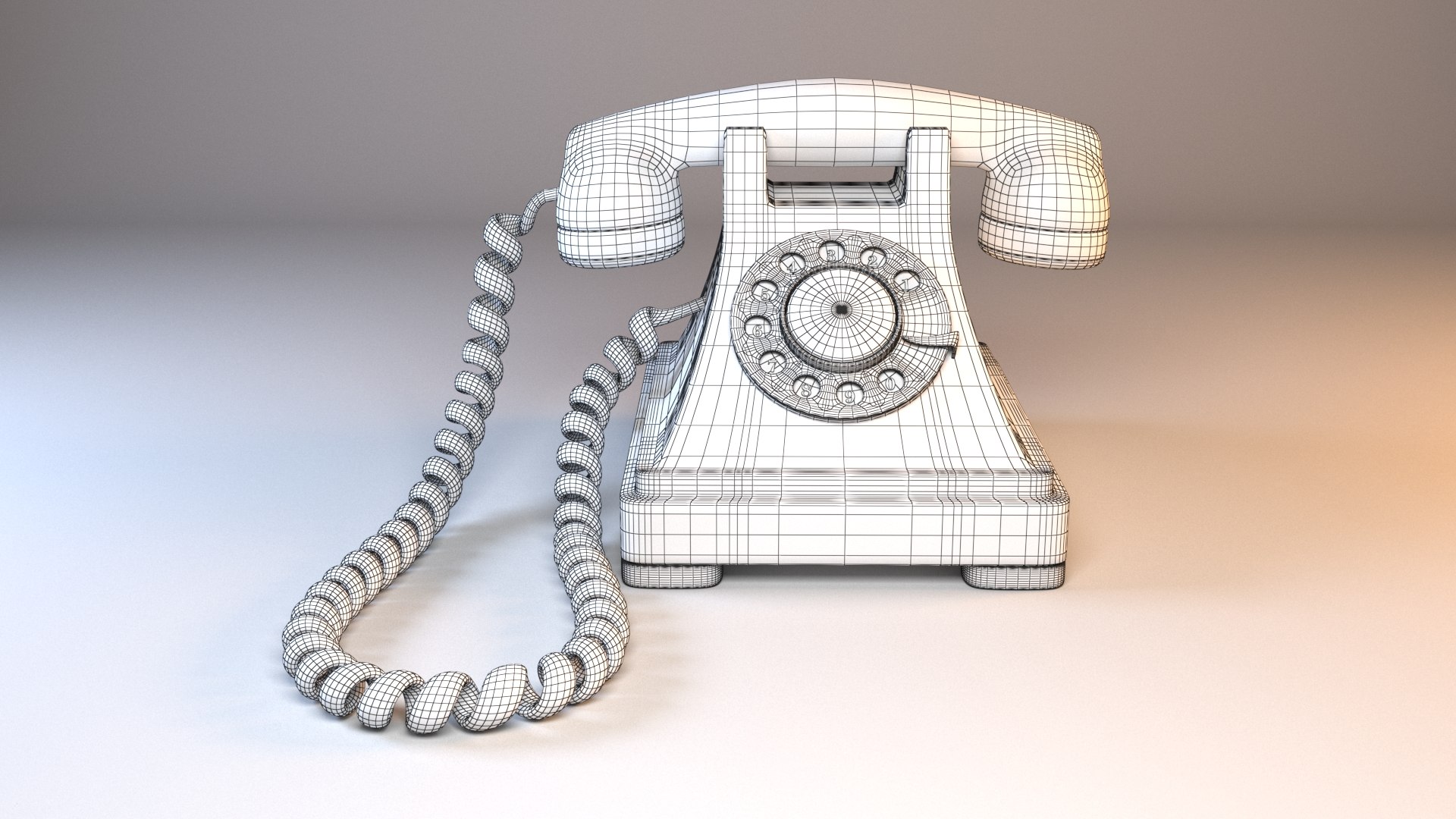 Old rotary phone materials 3D - TurboSquid 1377444