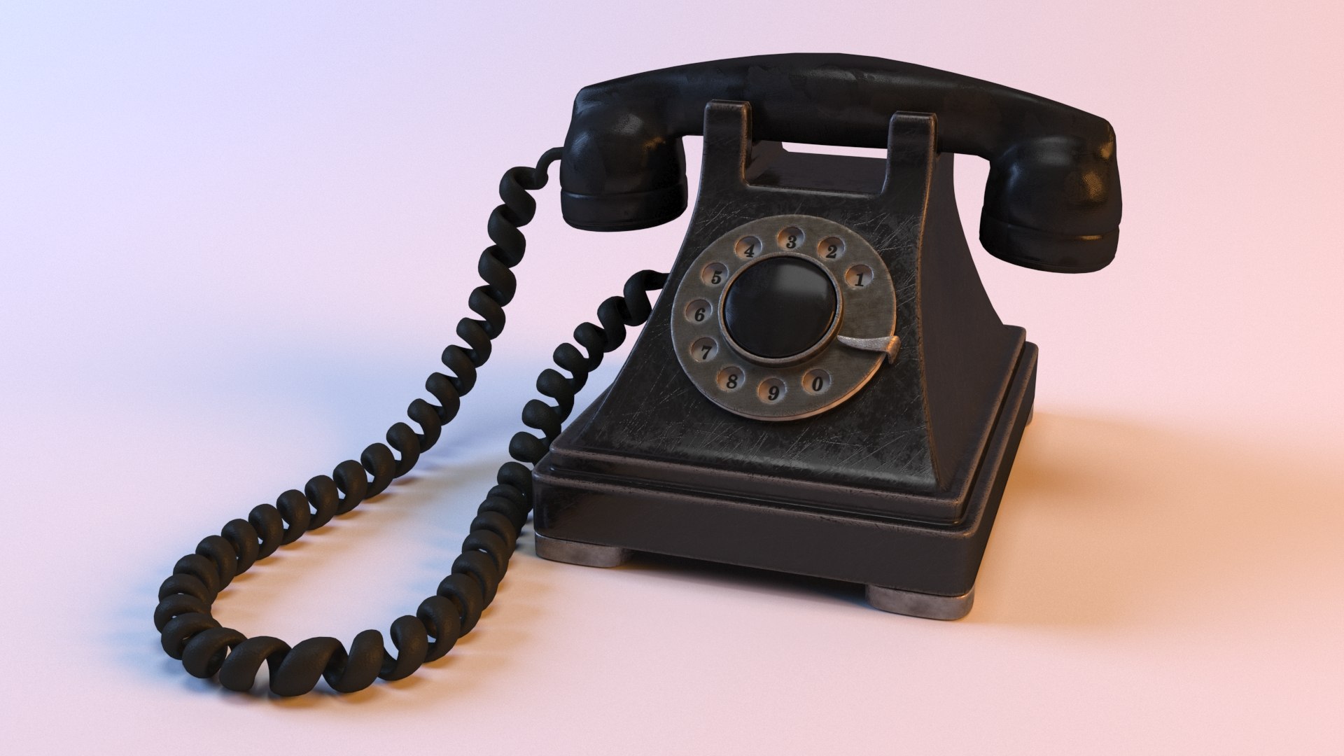 Old rotary phone materials 3D - TurboSquid 1377444